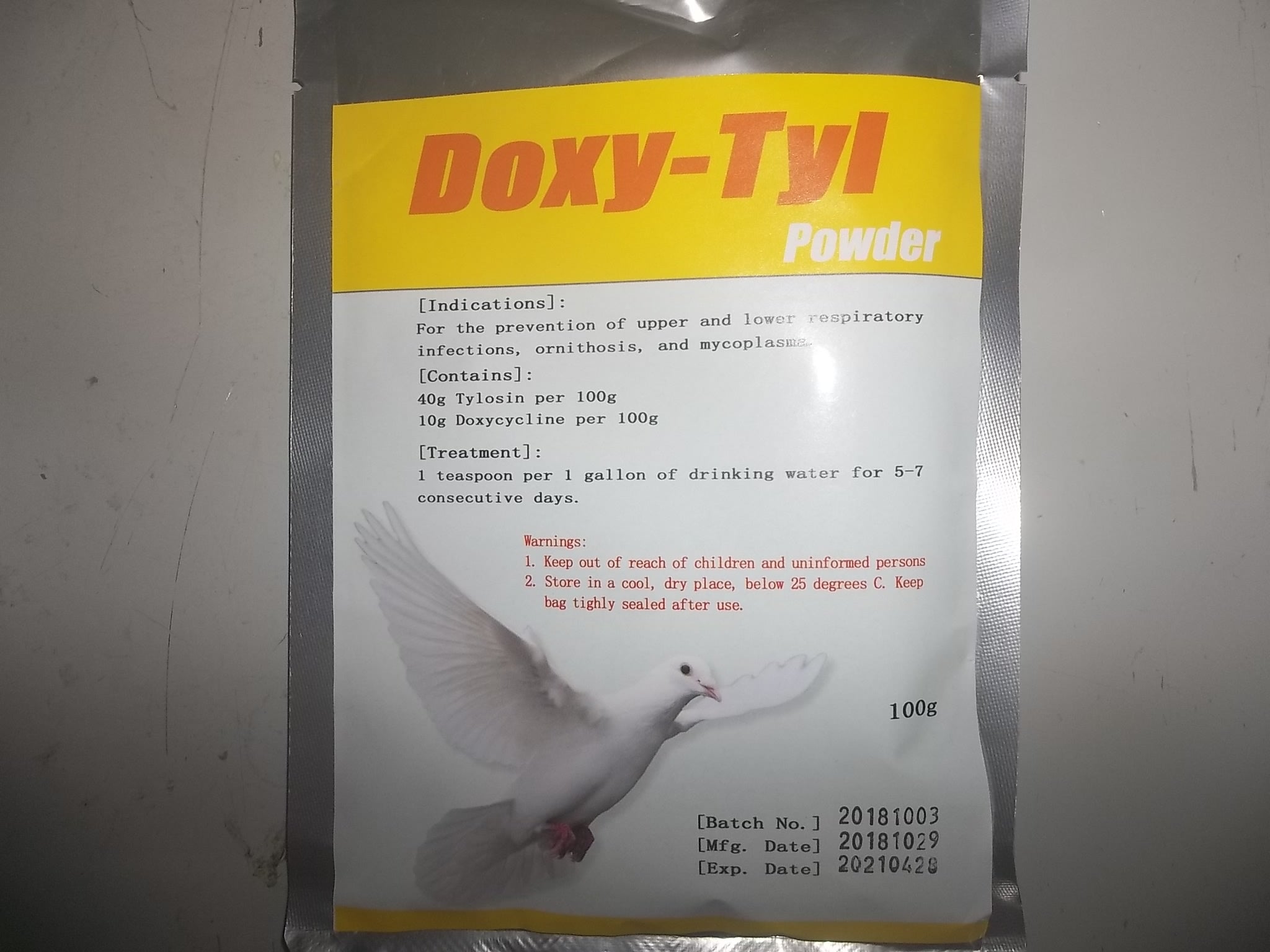 Doxy/Tylan (100 grams pdr.) – Pigeon Supplies Plus