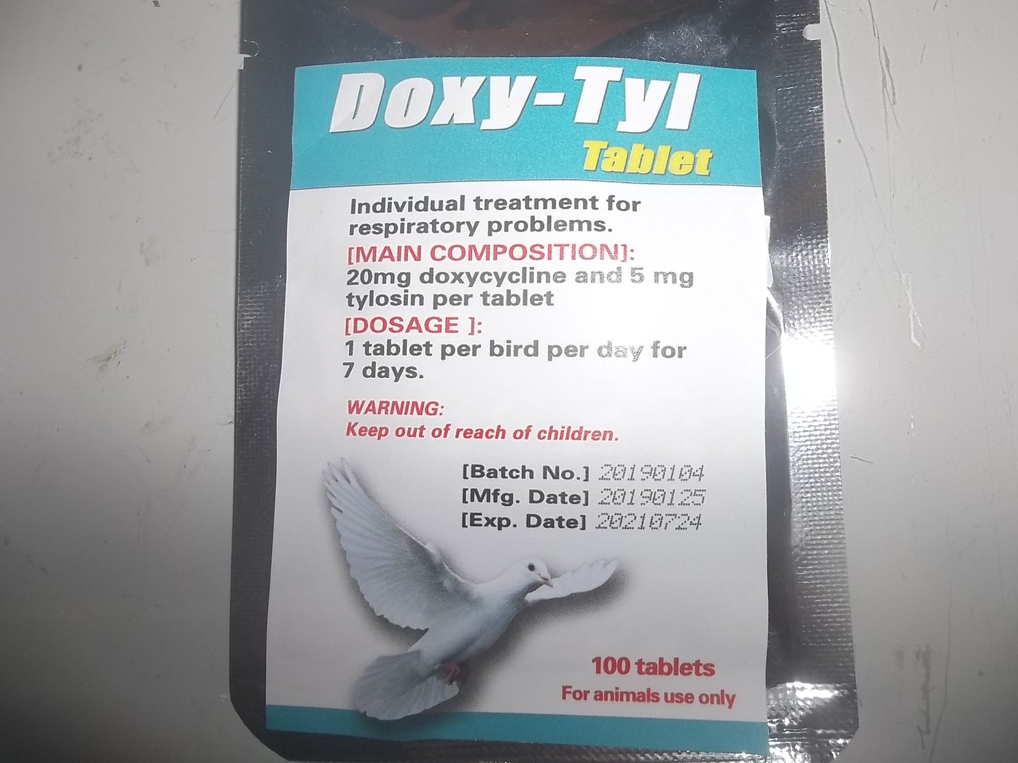 Doxy-Tyl tablets (quantity 100) – Pigeon Supplies Plus